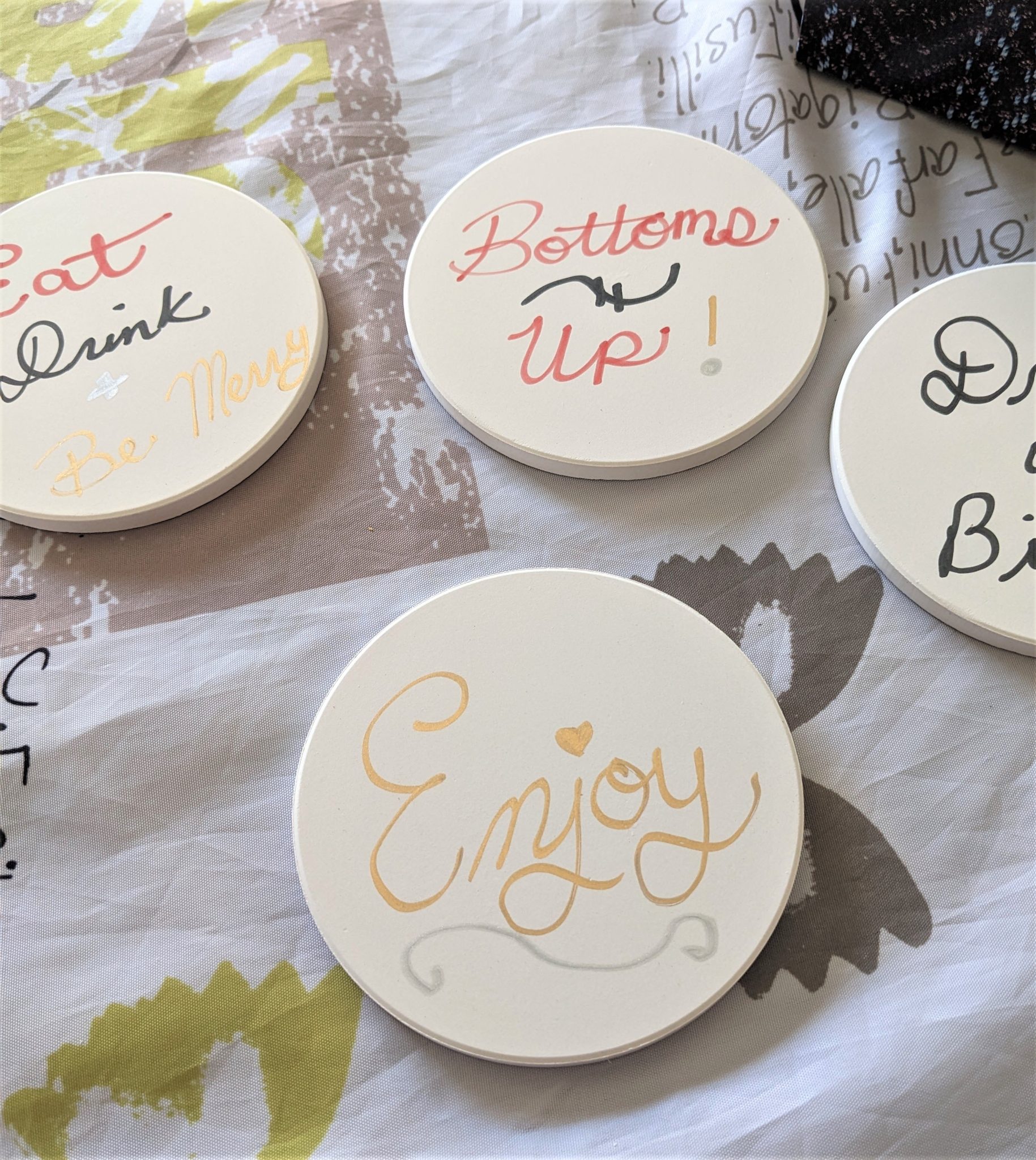 DIY Ceramic Coasters For Your Coffee Table! - Katherine Dedul